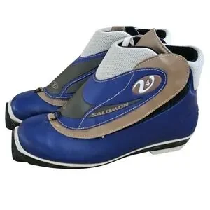 Salomon | Shoes | Salomon Siam 7 Cross Country Ski Boots Blue Tan ...